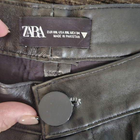 Zara | Pants & Jumpsuits | Zara Faux Leather Pants Xxl | Poshmark